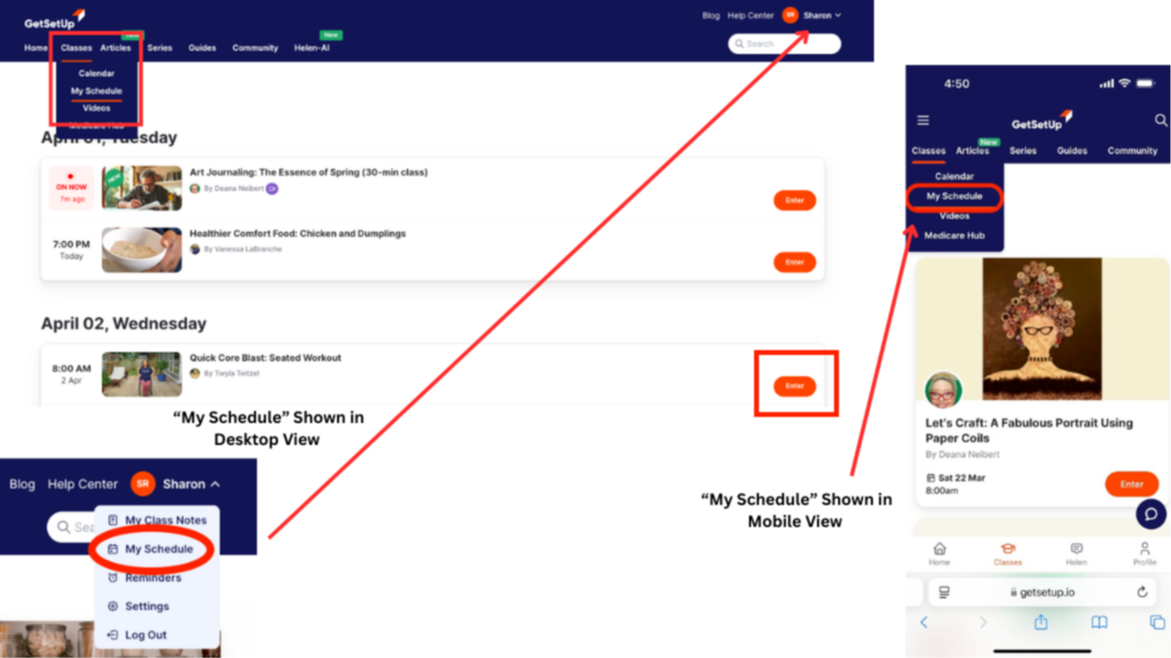 Step 3: Find the Class You Want to Join